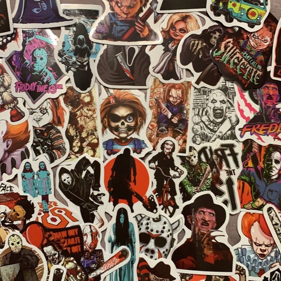 Other | Horror Movie Stickers 5pcs Waterproof Vinyl Stickers | Poshmark